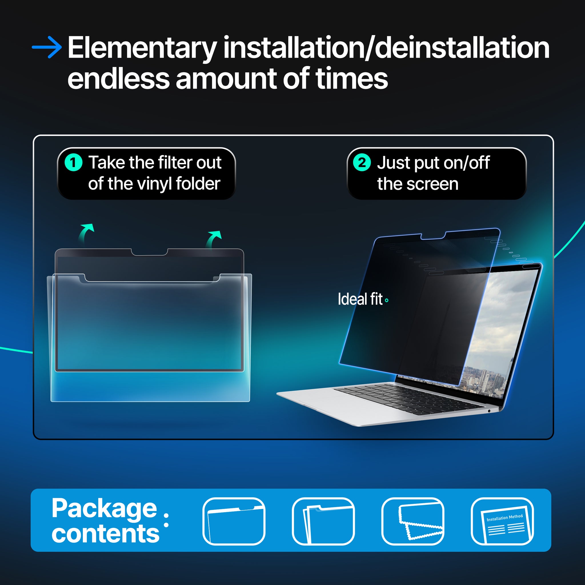 Monitor Privacy Screen HOLDWLDSHT 24Inch Computer Privacy Screen Filter ...